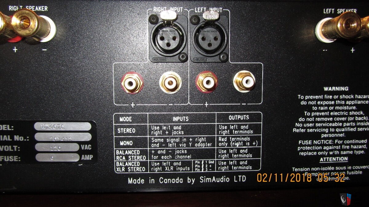 SimAudio Celeste W-4070 Stereo Amplifier Photo #1795405 - US Audio Mart