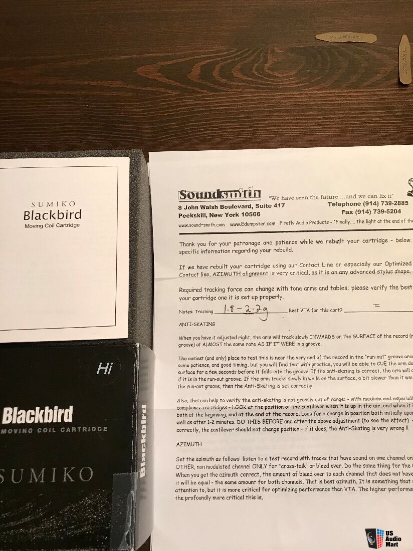 Sumiko Blackbird Hi Output MC Cartridge Photo #1810649 - US Audio Mart
