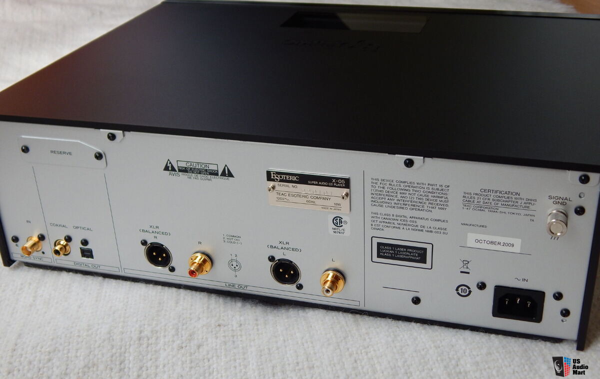 Esoteric X-05 CD/SACd Player in Black Photo #1820445 - US Audio Mart