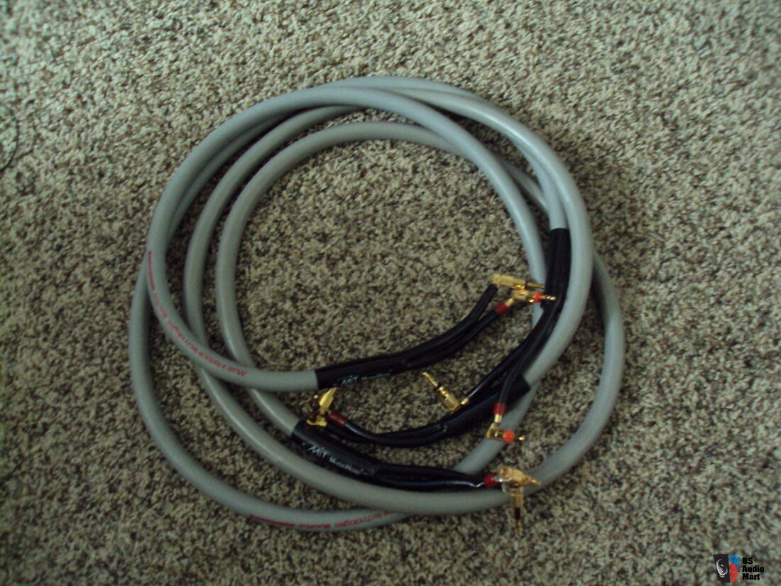 MIT Musichose speaker cables 3 meter pair spade + screw on banana ...
