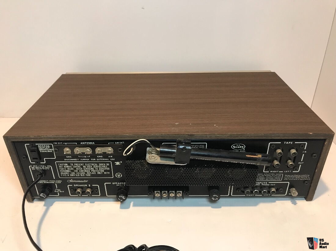 1971 Scott Stereomaster 636 silver face wood cabinet 25 watt stereo ...
