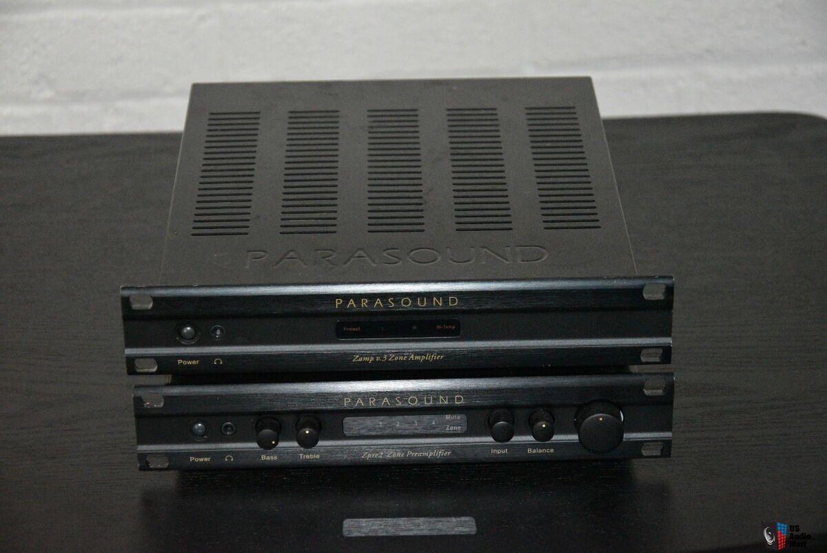 Parasound Zamp V3 Stereo Amplifier + Parasound ZPRE V2 Pre-amplifier w ...