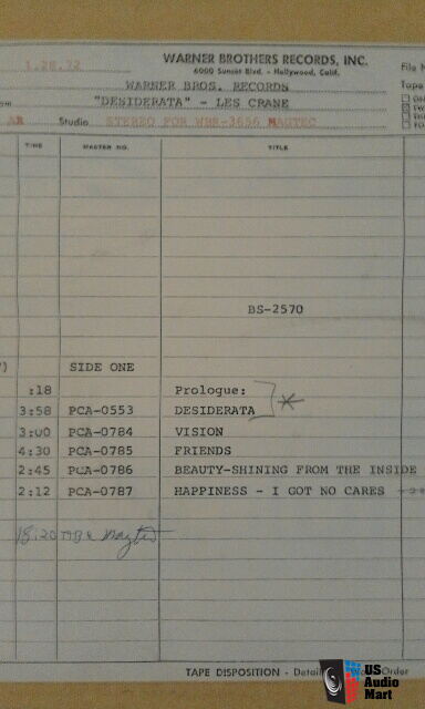 25 reel to reel studio master tapes - 15 ips, half track, quartet inch ...