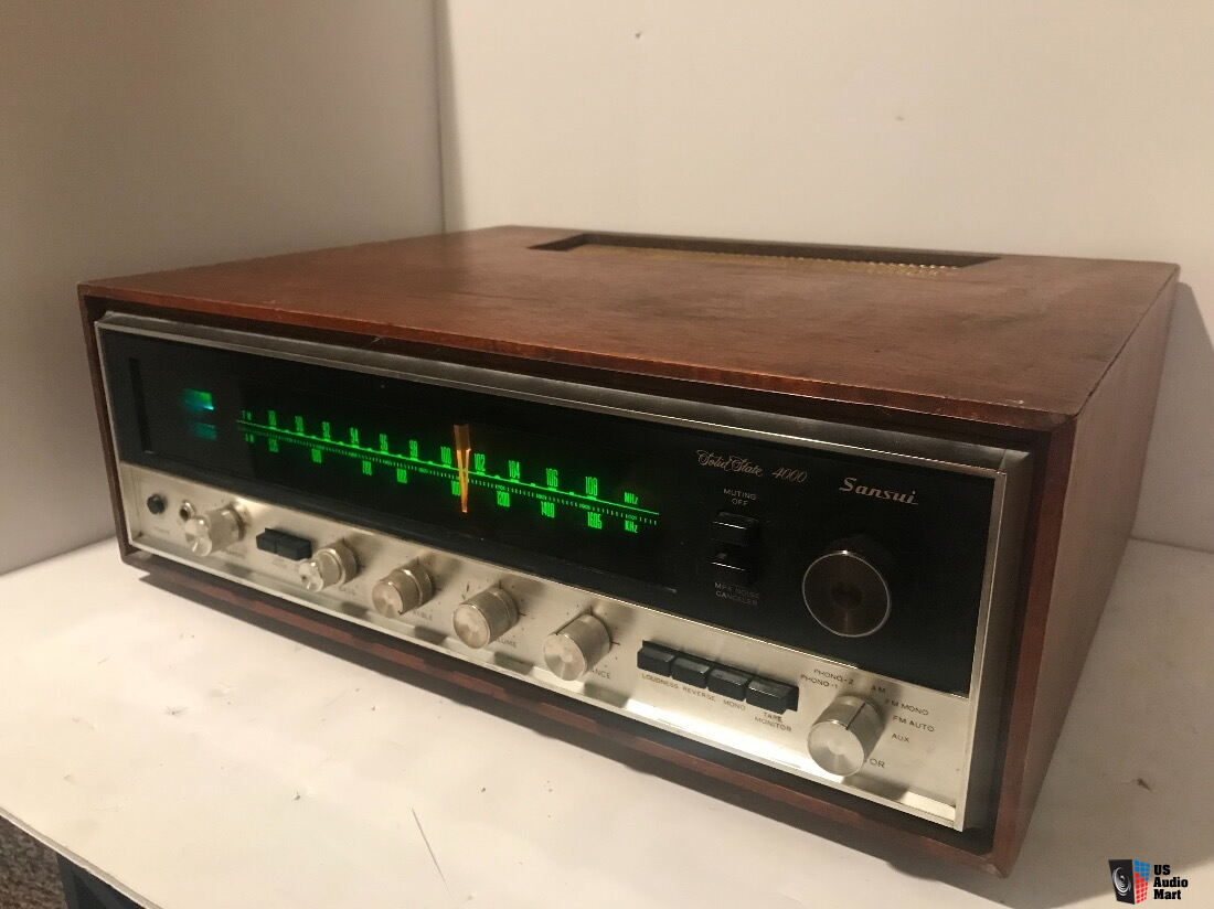 1969 Sansui 4000 vintage silver face stereo receiver made in Japan with ...