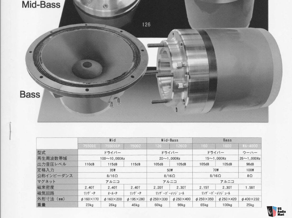 ALE Acoustic WA-4000 Woofers - same mounting dimensions as TAD TL-1601A ...