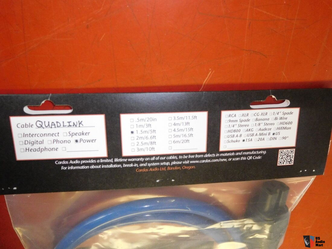 Cardas Quadlink 1.5M Power Cord Photo #1977663 - US Audio Mart