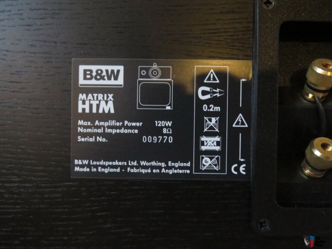 B&W 805 HTM Matrix Center Speaker Bowers & Wilkins- Excellent Condition ...