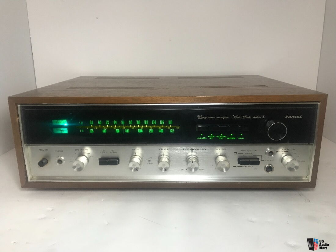 Sansui 5000X vintage stereo receiver 1971 Silver Face hi-fi with F6013 ...