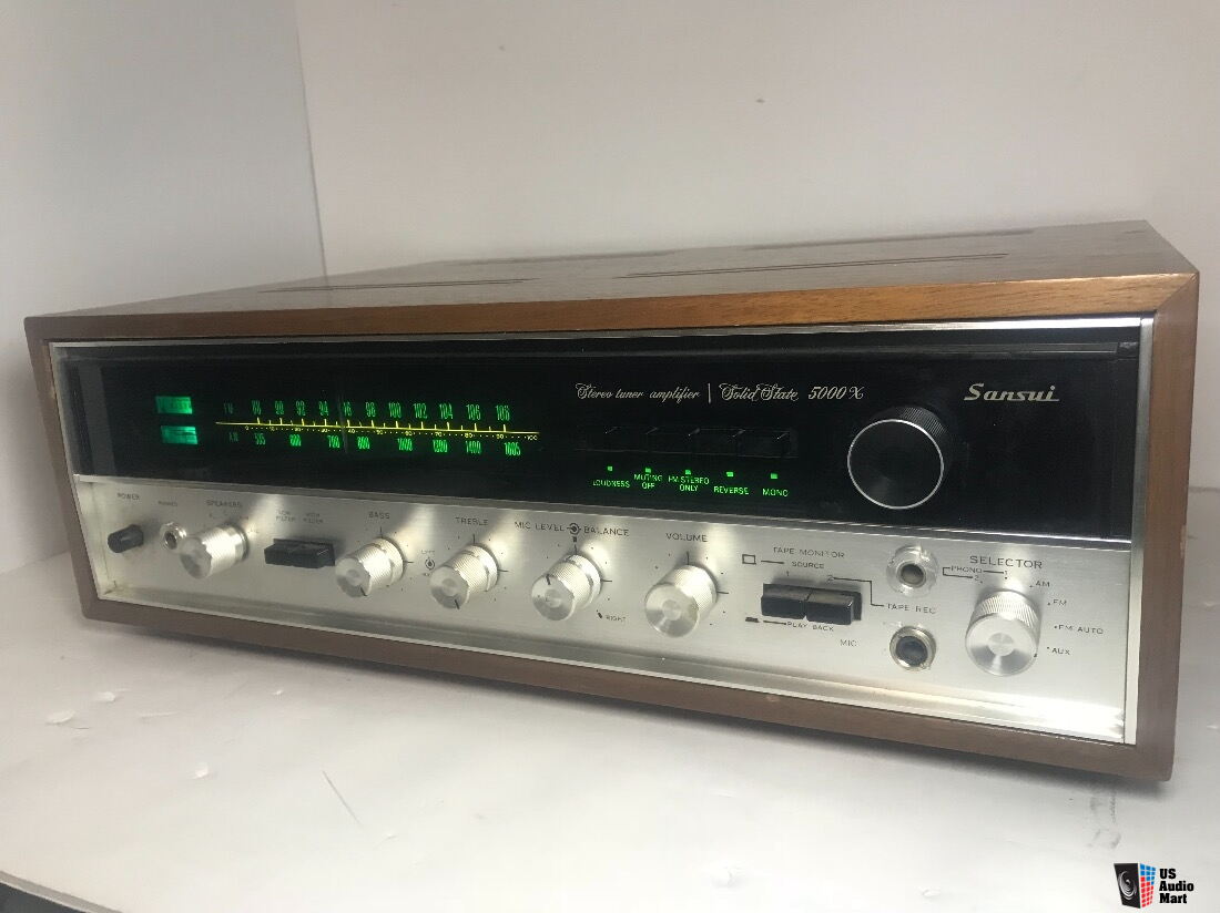 Sansui 5000X vintage stereo receiver 1971 Silver Face hi-fi with F6013 ...