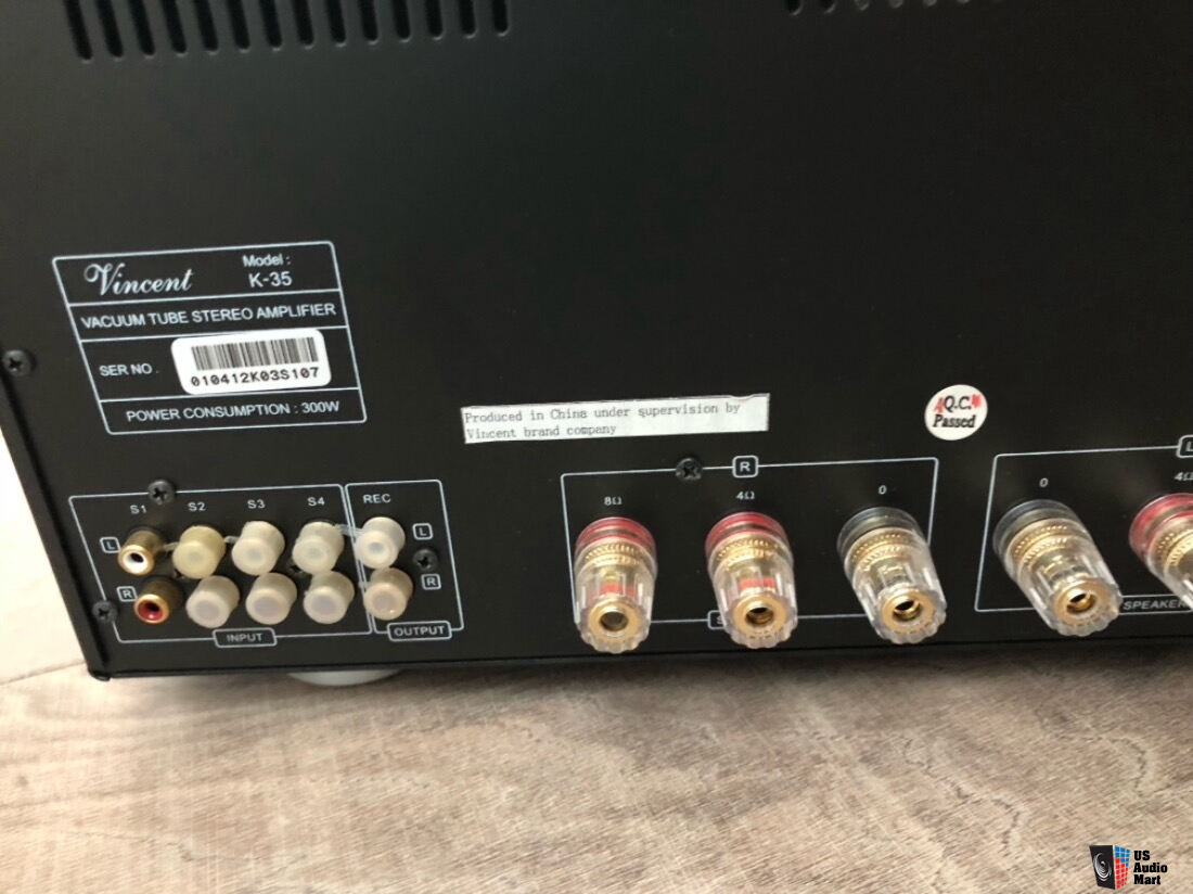 Vincent Audio K-35 integrated tube amp PRICE REDUCED! Photo #1997090 ...