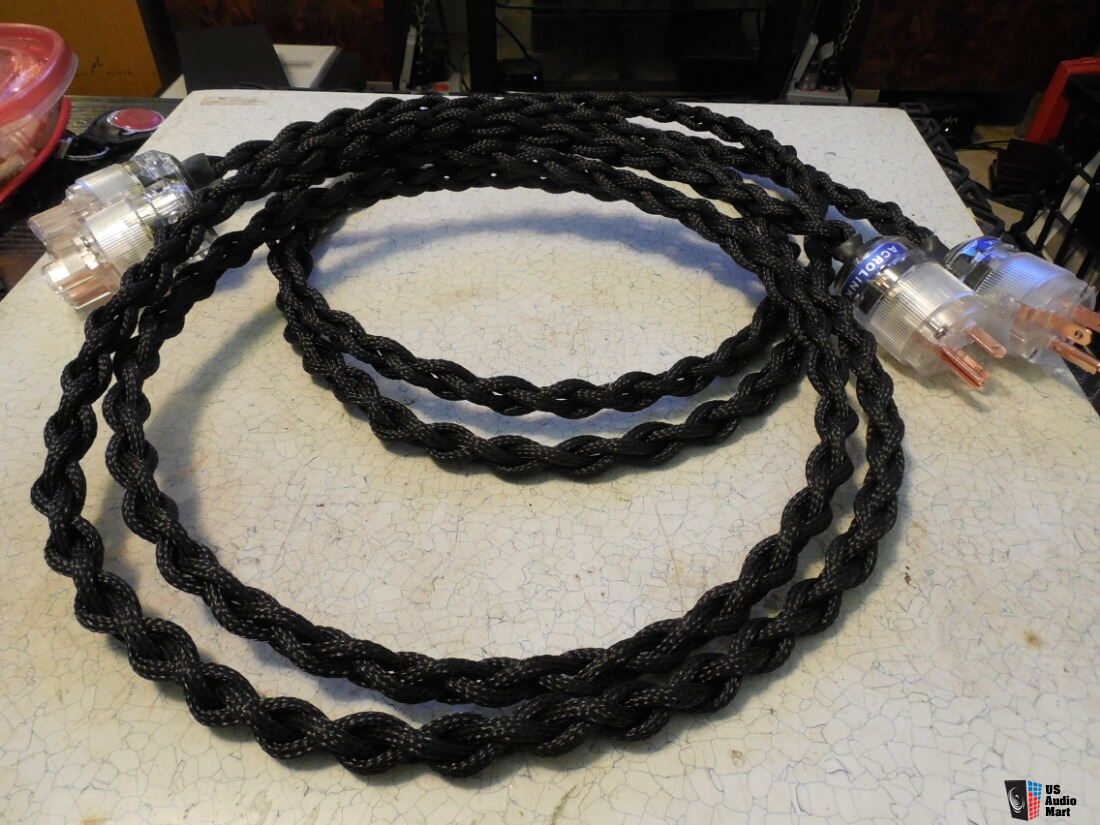 2 Silver / Copper Power Cords Black Shadow 2 Meter (Matched Pair) Photo ...