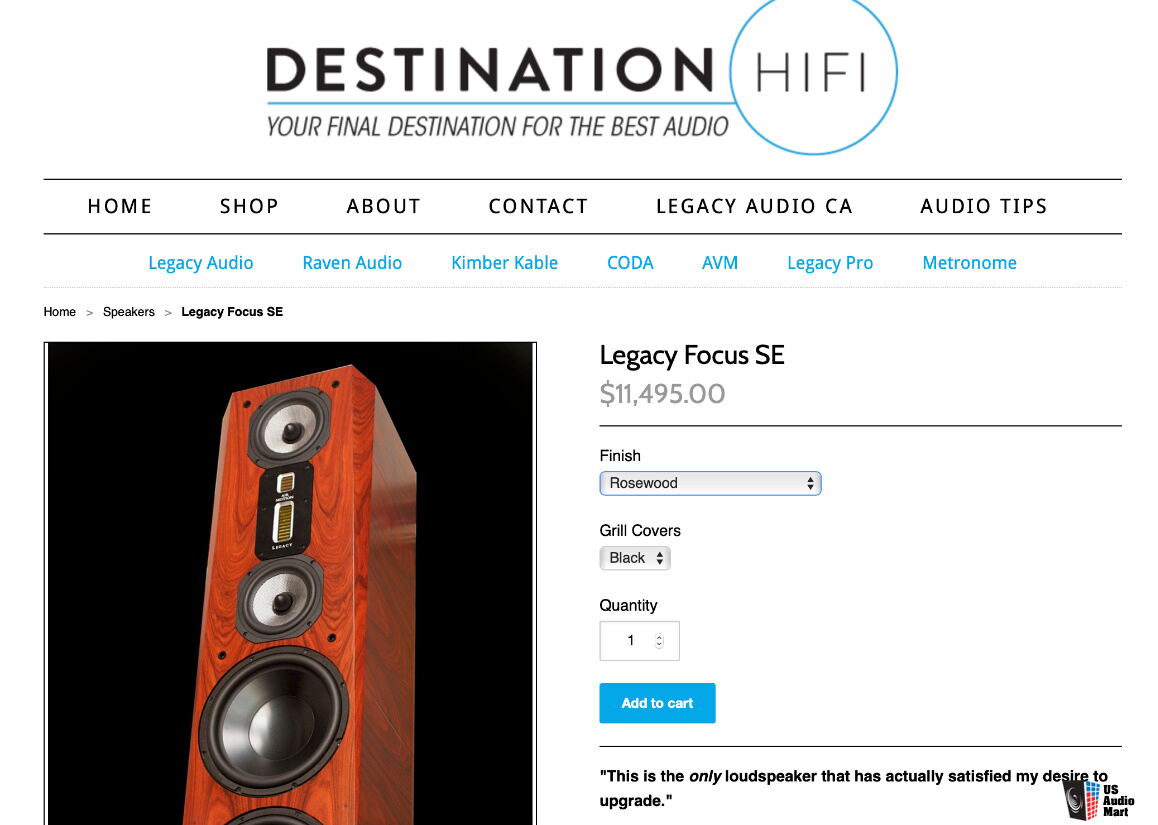 FOCUS SE by Legacy Audio with AirMotion Tweeters, one pair Photo ...