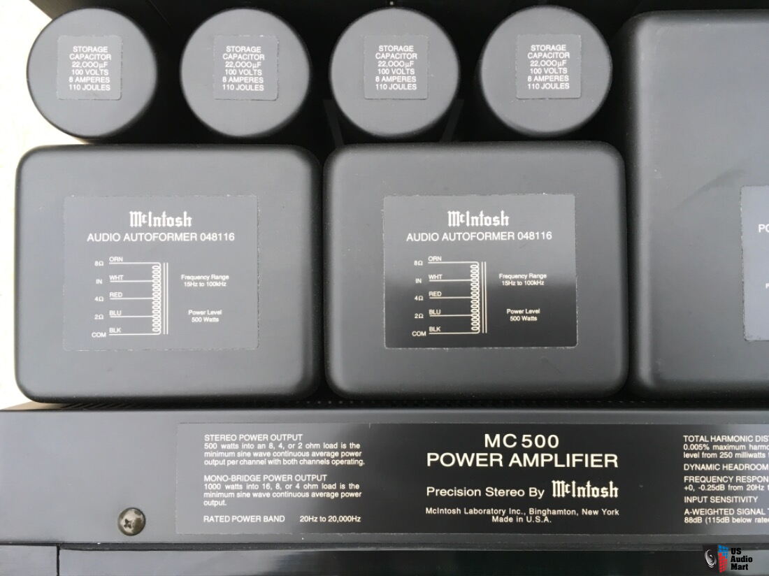 McIntosh MC-500 power amplifier serviced@audio classics 10/18 Photo ...