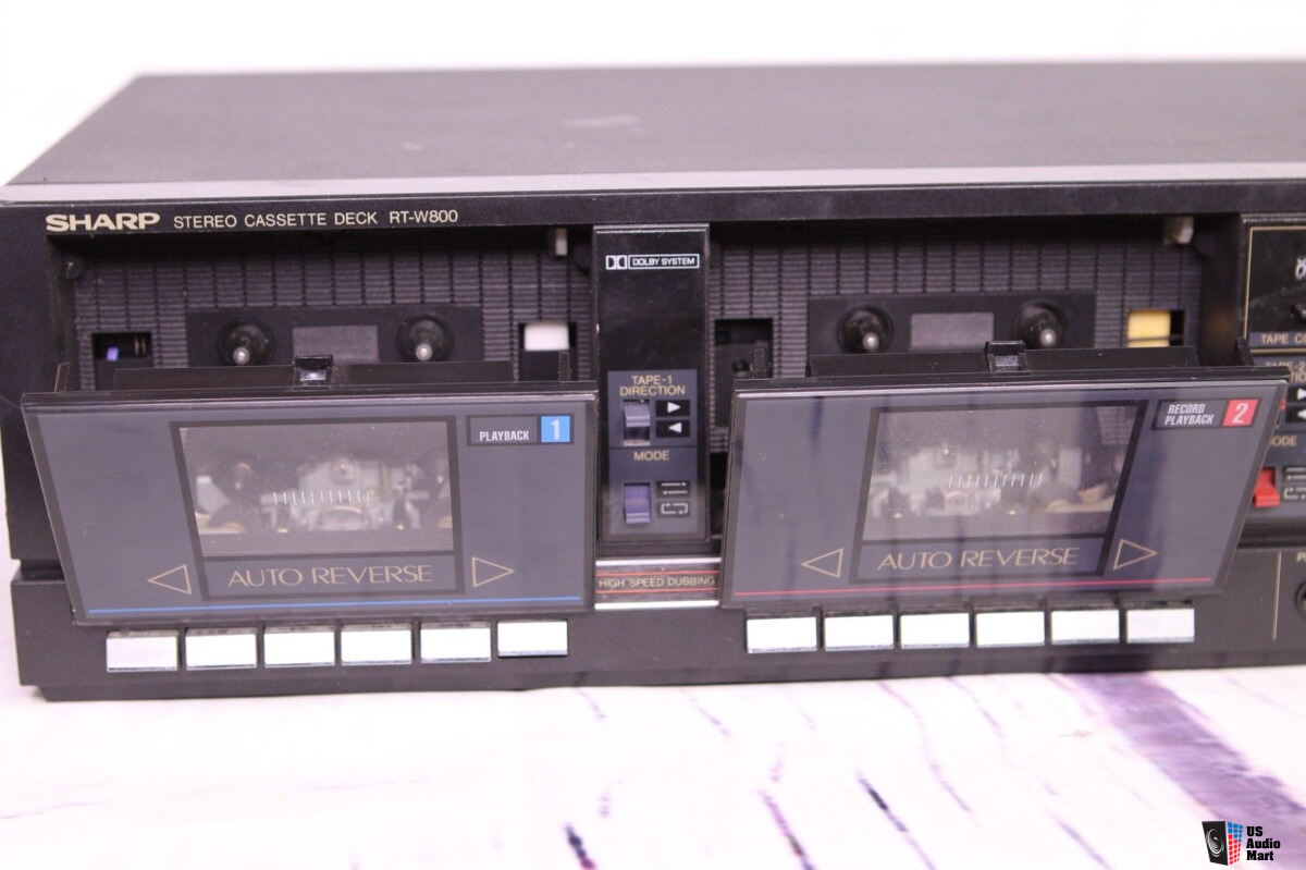 SHARP Stereo Double Cassette Deck-RT-W800 - Vintage - Free Shipping ...