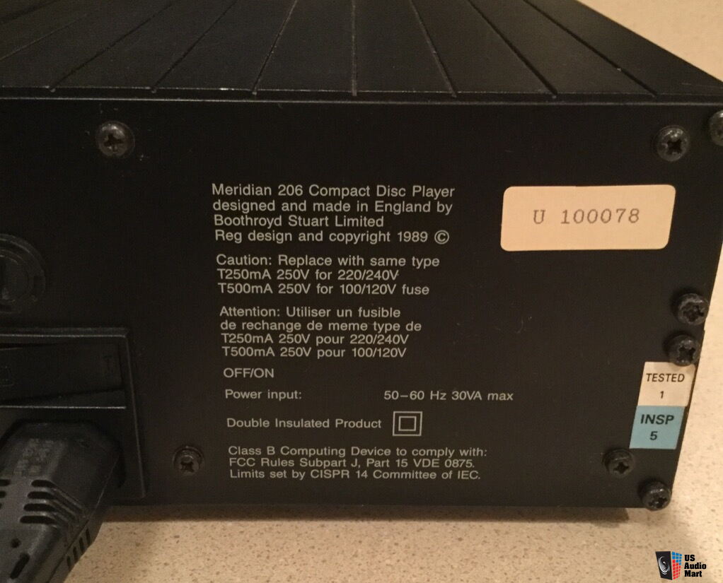 Meridian Boothroyd Stuart 206 CD Player in Excellent Condition Photo ...