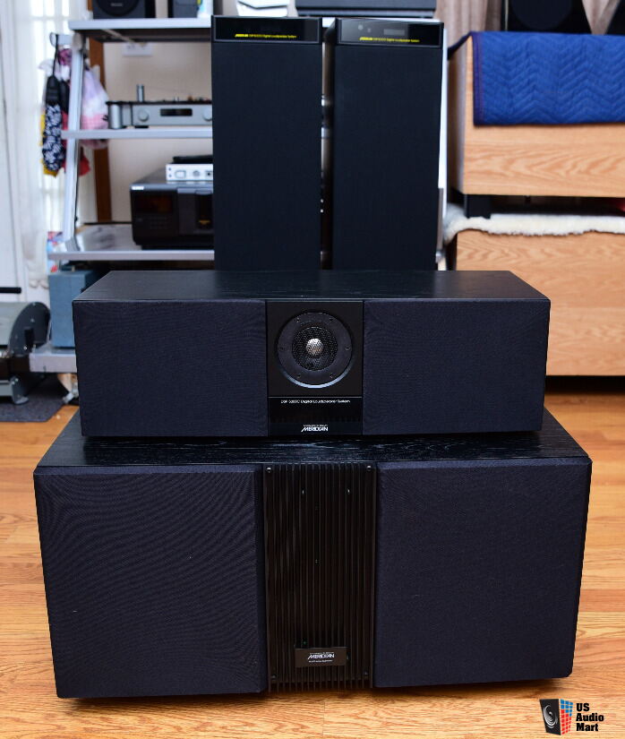Set of Meridian DSP5000C Center, DSP5000 speakers, M2500 subwoofer Exc ...