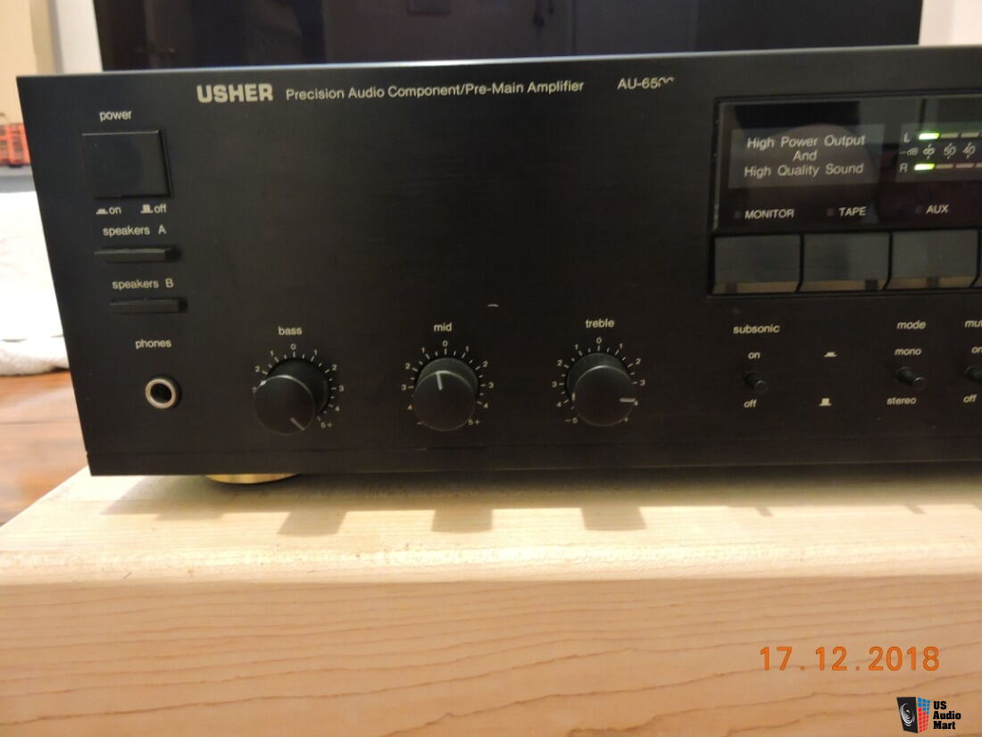 Usher AU-6500 precision solid state integraded amplifier. Rare ...