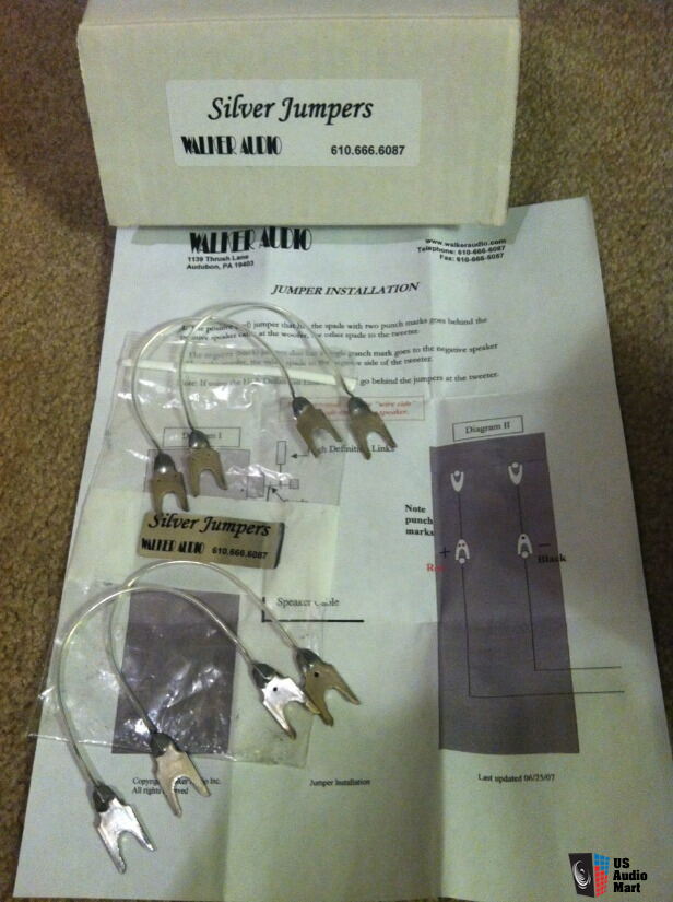 Walker audio pure silver jumper cables For Sale - UK Audio Mart