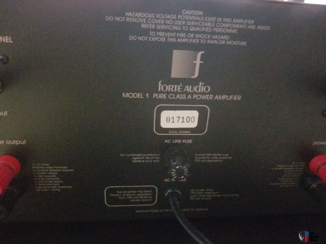 Forte Audio - Model 1 - CLASS A Power Amp Photo #2199892 - UK Audio Mart
