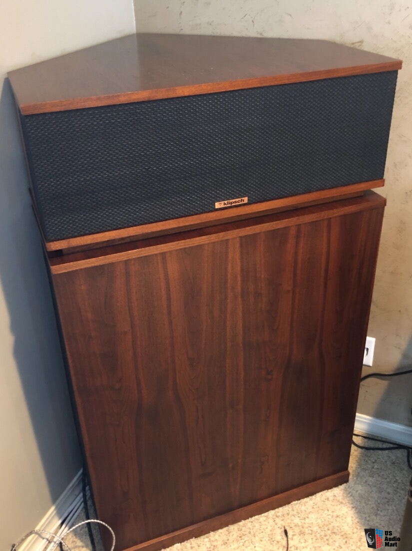 Klipsch klipschorns k-horns cornerhorns Photo #2201776 - US Audio Mart
