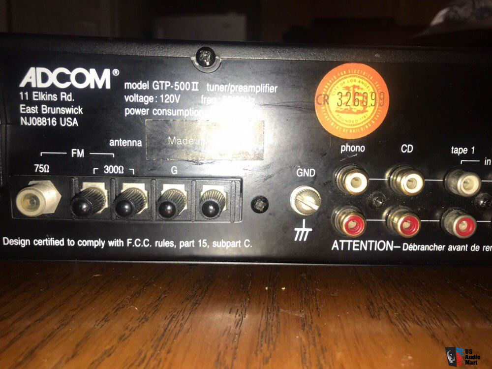 Adcom GFA 545II W/ GTP 500 II Pre Amp Photo #2261707 - US Audio Mart