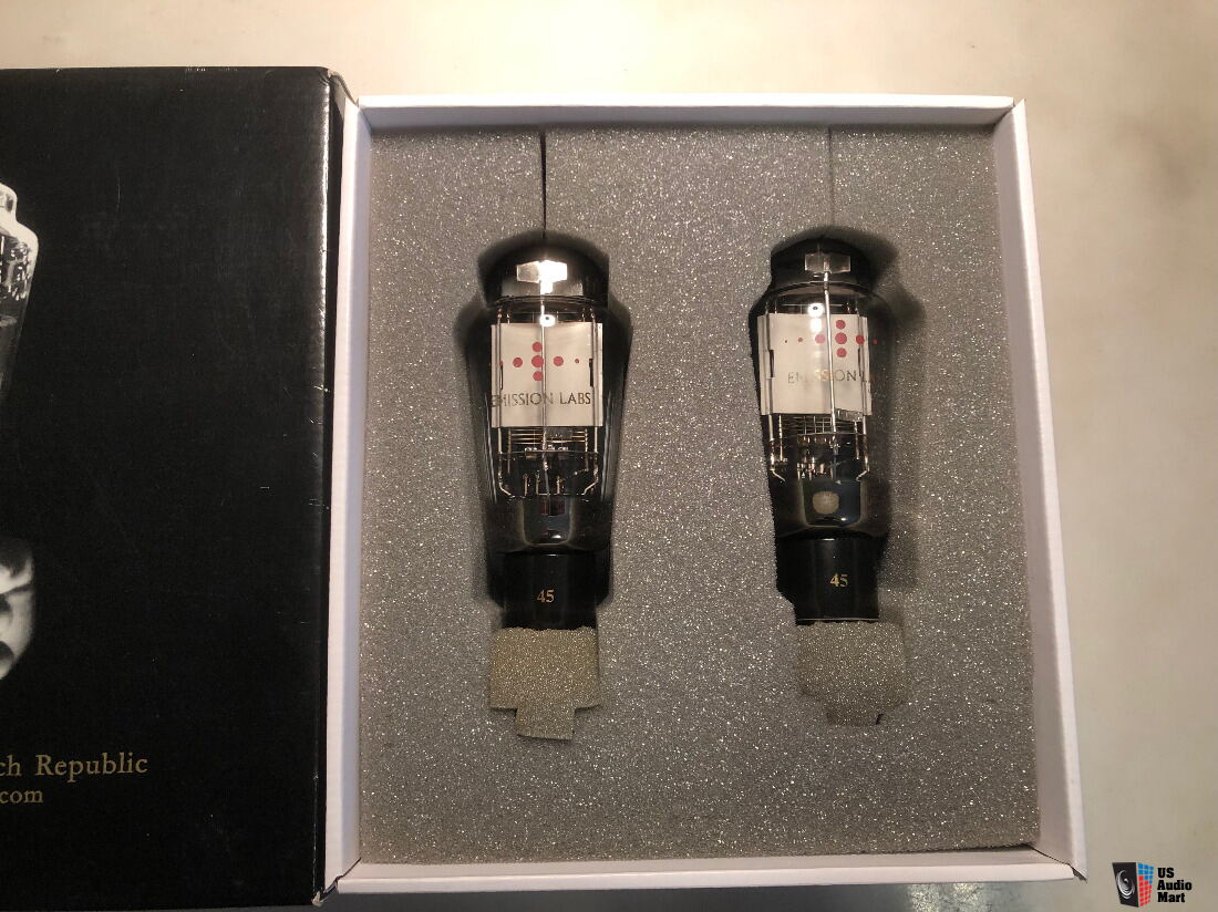 Emission Labs 45 EML solid plate DHT tubes Photo #2262472 - US Audio Mart