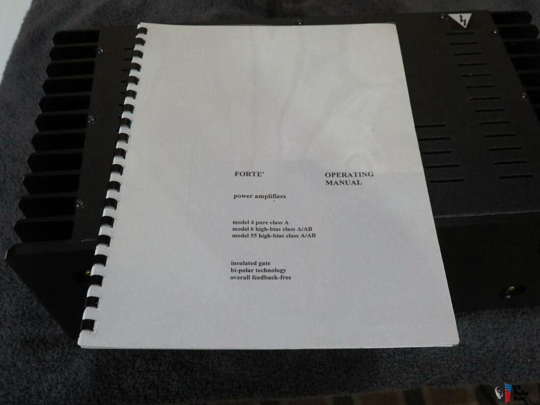 Forte Model Six 6 Power Amplifier Made in USA Audiophile Quality ...