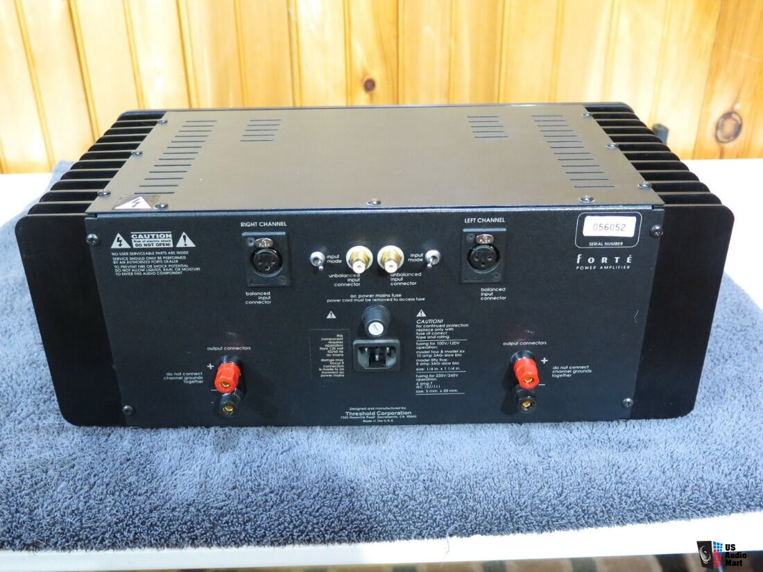 Forte Model Six 6 Power Amplifier Made in USA Audiophile Quality ...