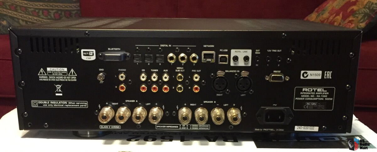 Rotel RA-1592 Stereo Integrated Amplifier w/DAC, MM phonostage, and ...