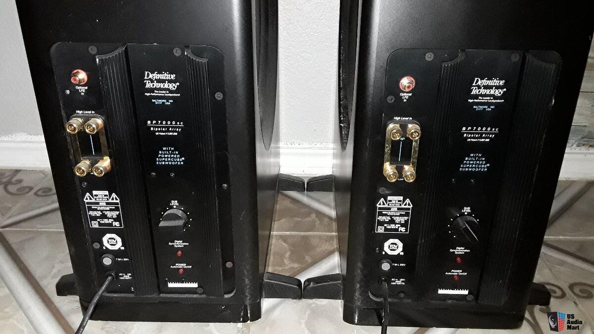 Definitive Technology BP-7000SC Powered Tower Speakers Pair w/ Built-in ...