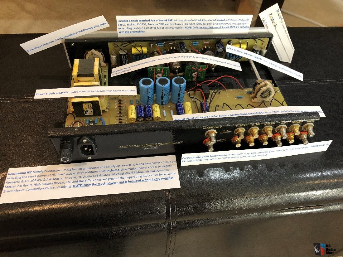 Bruce Moore Companion 2C Vacuum Tube Preamplifier 6922 6DJ8, Hand-Made ...
