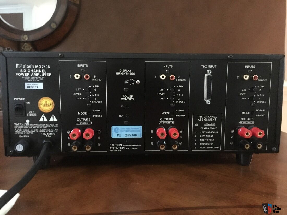 McIntosh MC7106 - 6 Channel Amplifier with new Illumination LED lamps ...