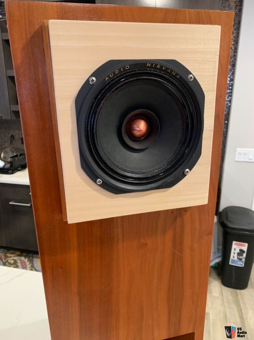 6.5" alnico driver full range in custom cabinets. Beautiful back loaded ...