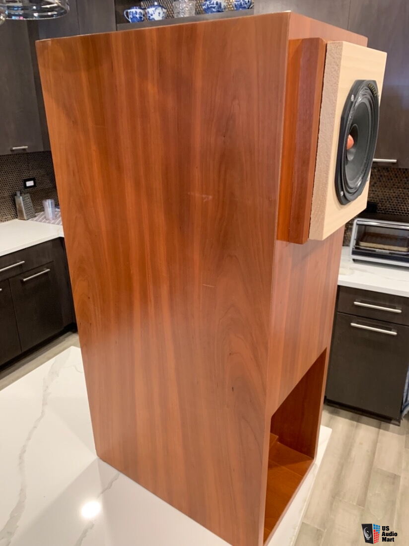 6.5" alnico driver full range in custom cabinets. Beautiful back loaded ...
