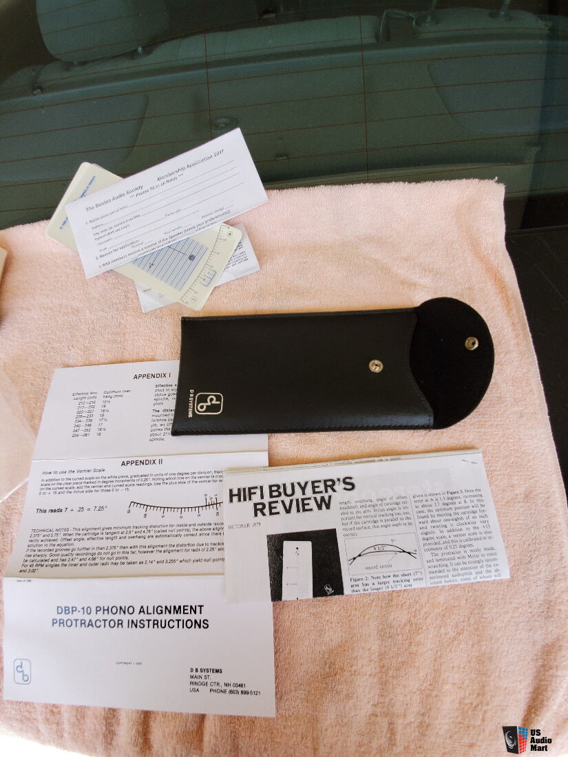 DB Systems Cartridge alignment Protractor Photo #2354544 - UK Audio Mart