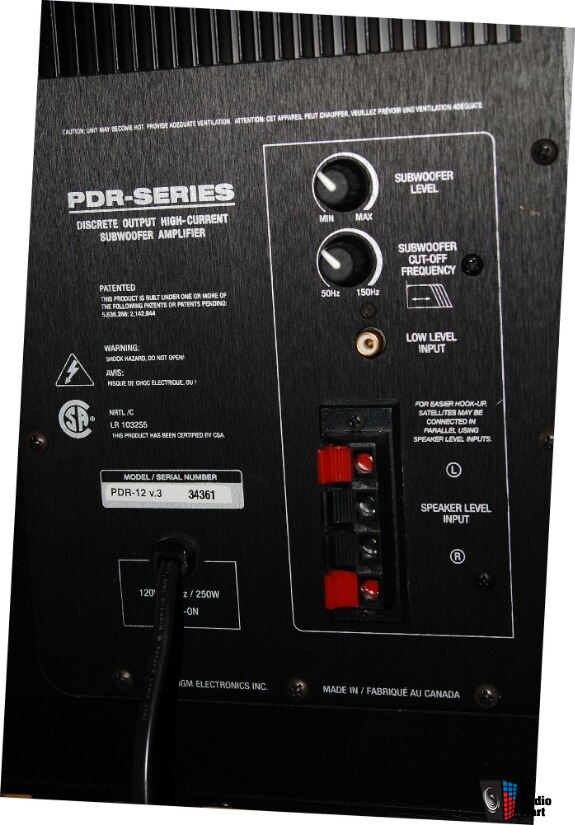 Magneplanar MG-I Planar System with Paradigm PDR 12 v.3 Active Sub ...
