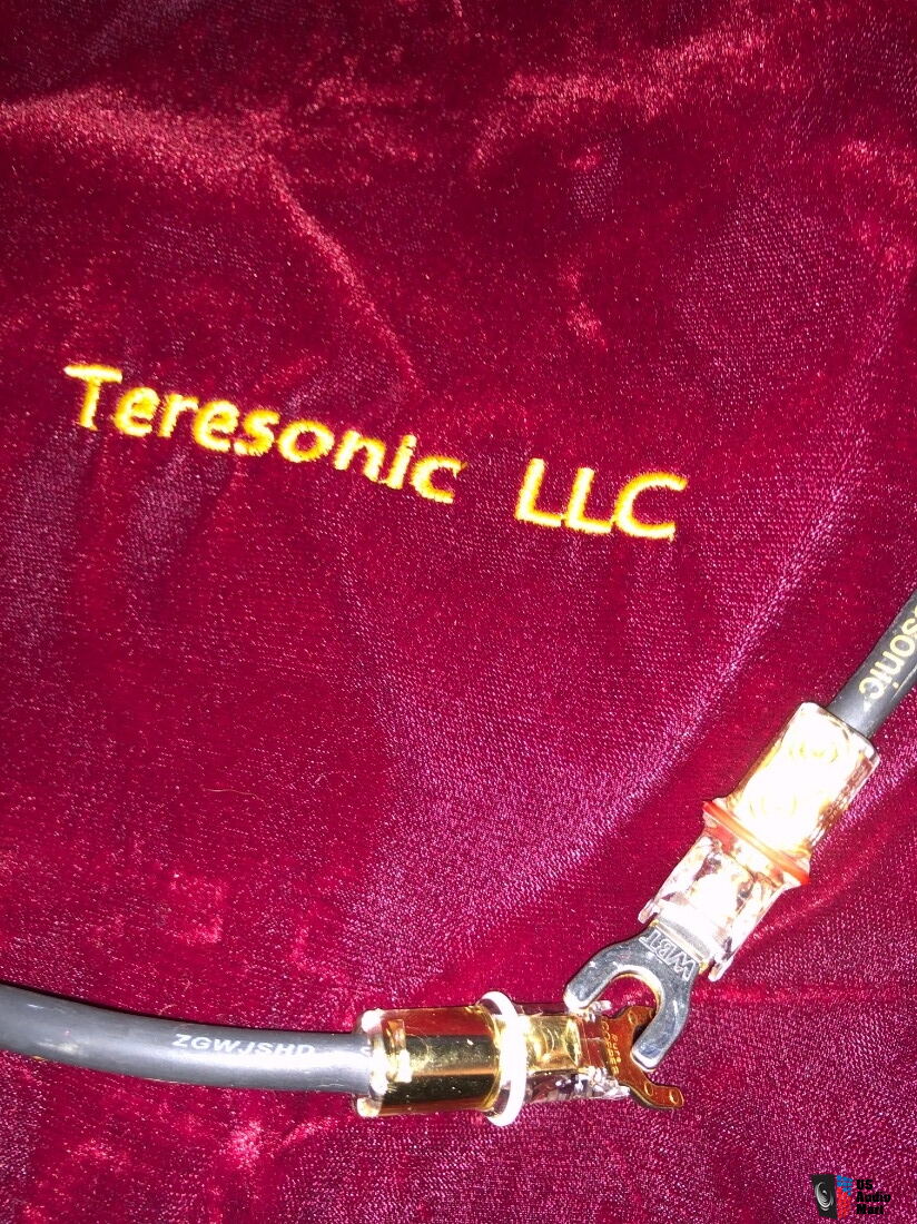 Teresonic Clarion Gold Speaker Cables spade Gold 99.99% 6 foot pair ...
