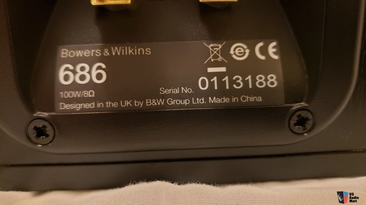 B&W 686 S1 Hi-Fi Bookshelf Speakers sequential serial numbers! Photo ...