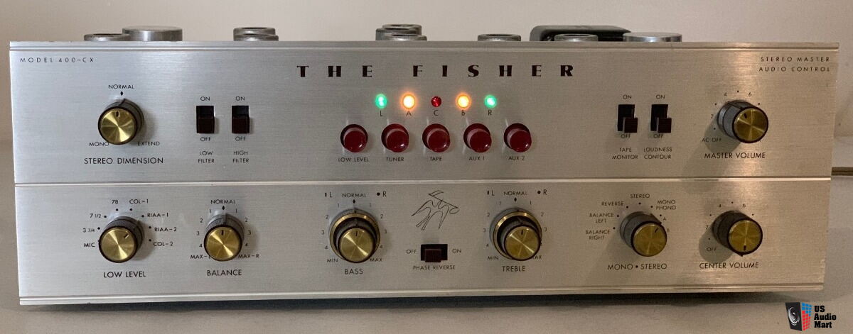 The Fisher Model 400-CX-2 Stereo Master Audio Control with 10-U Orig ...