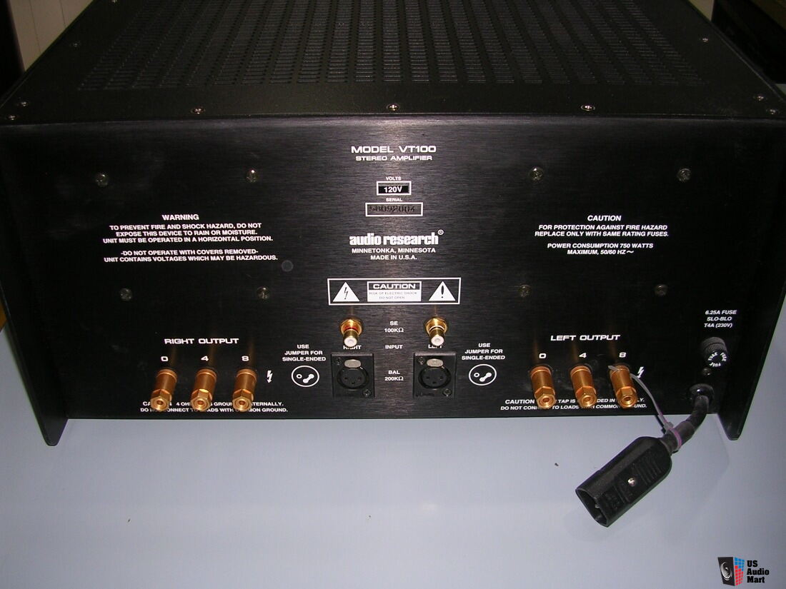 AUDIO RESEARCH VT-100 Direct coupled 100 watt tube ampifier FREE ...