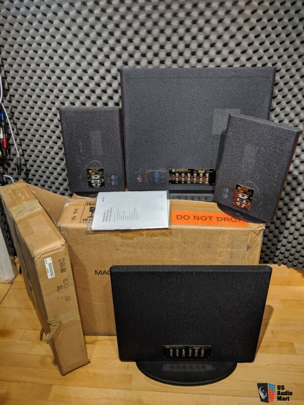 Mini Maggie Magnepan and dual DWM bass set 2x Magneplanar speakers ...
