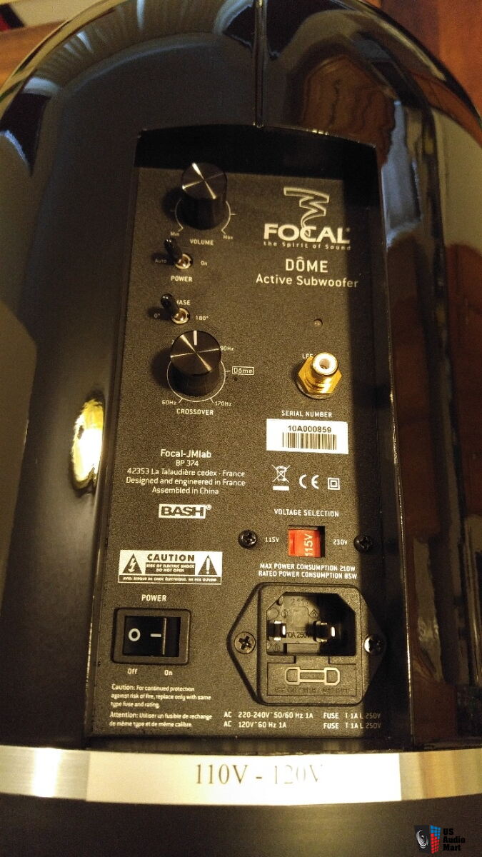 Focal Dome Subwoofer, CAST aluminum enc.,only 30 min. USE !! Photo ...