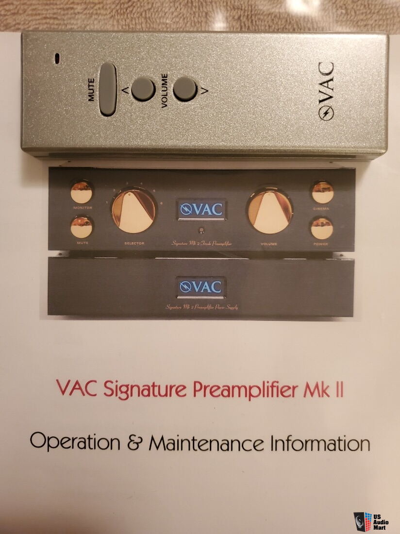 VAC Signature Mk IIa SE Preamplifier w/Phono 57% off list price! Photo ...
