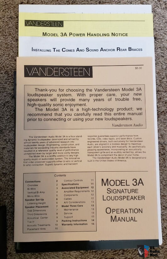 Vandersteen Model 3A Signature Tower Speakers Photo #2415020 - UK Audio ...