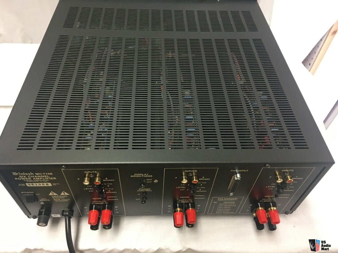 McIntosh MC7106 Six Channel Power Amplifier 100 Watts Per Channel ...