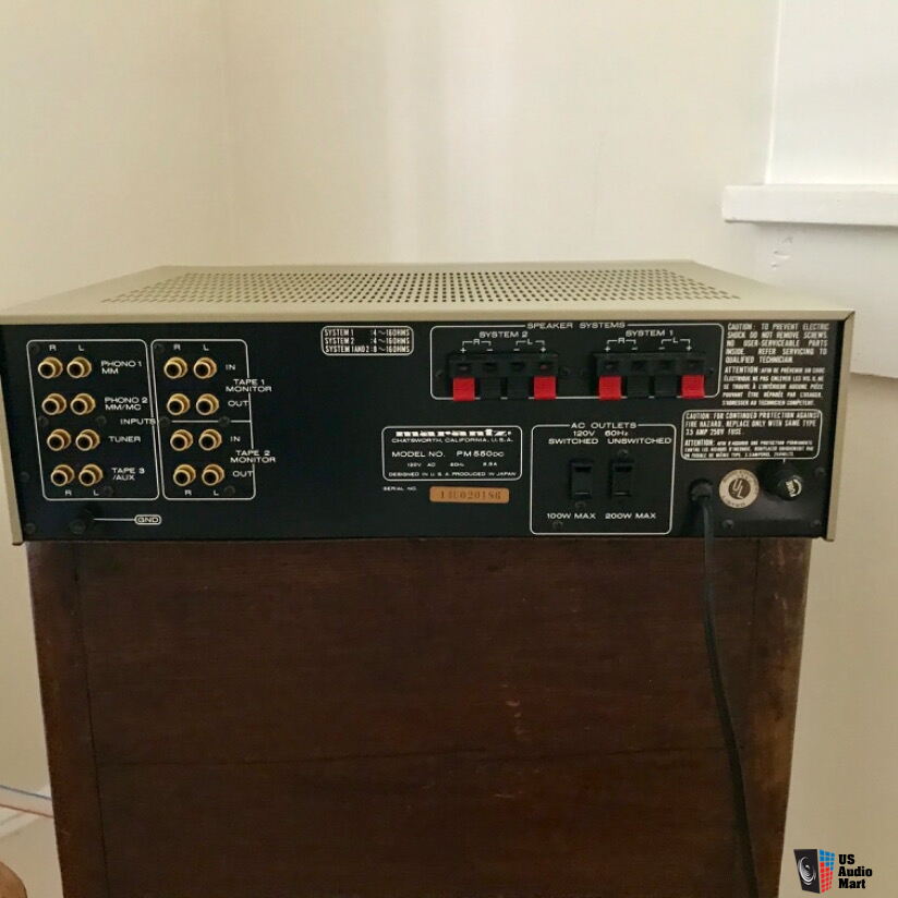 Vintage Marantz Stereo Amplifier PM 550 DC Console 65W Phono MM/MC ...
