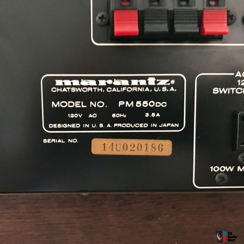 Vintage Marantz Stereo Amplifier PM 550 DC Console 65W Phono MM/MC ...
