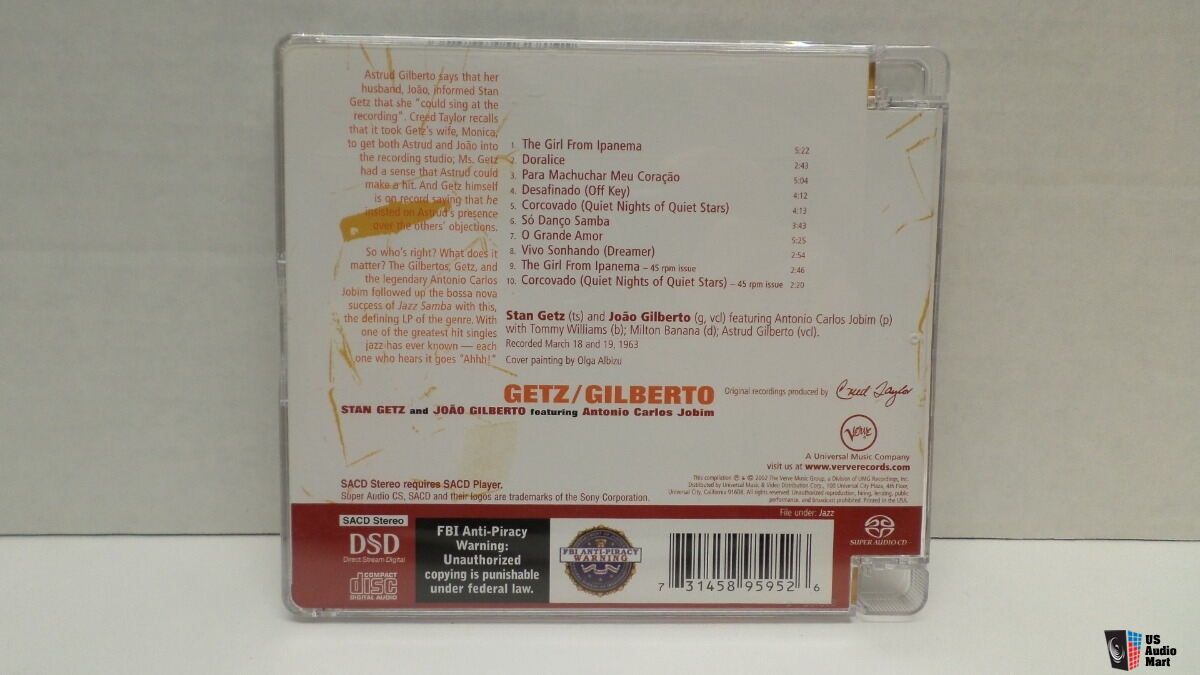 Getz/Gilberto - SACD high resolution DSD - a collectors must have, The ...