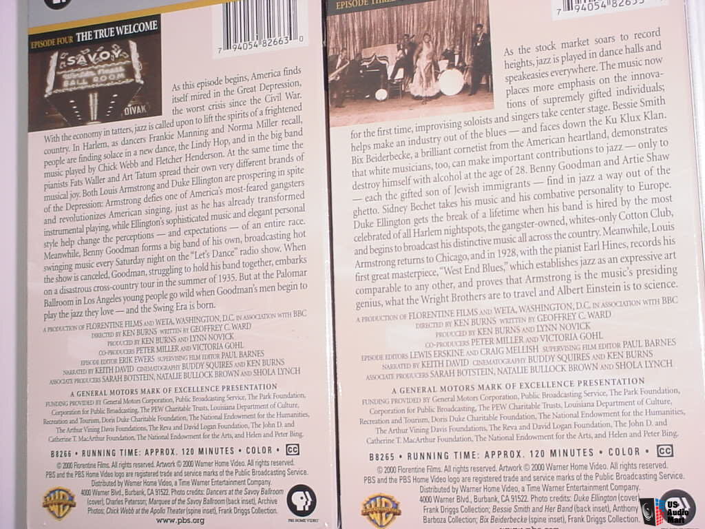 PBS Jazz A video by Ken Burns 10 vhs movie set 3 tapes are sealed ...