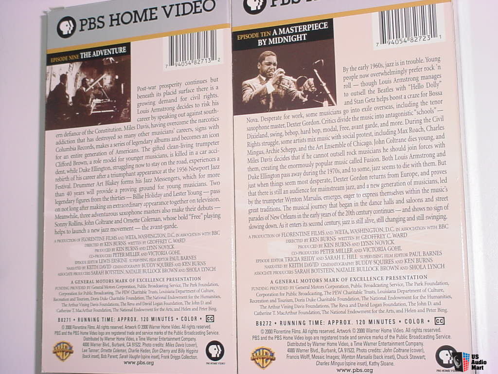 PBS Jazz A video by Ken Burns 10 vhs movie set 3 tapes are sealed ...